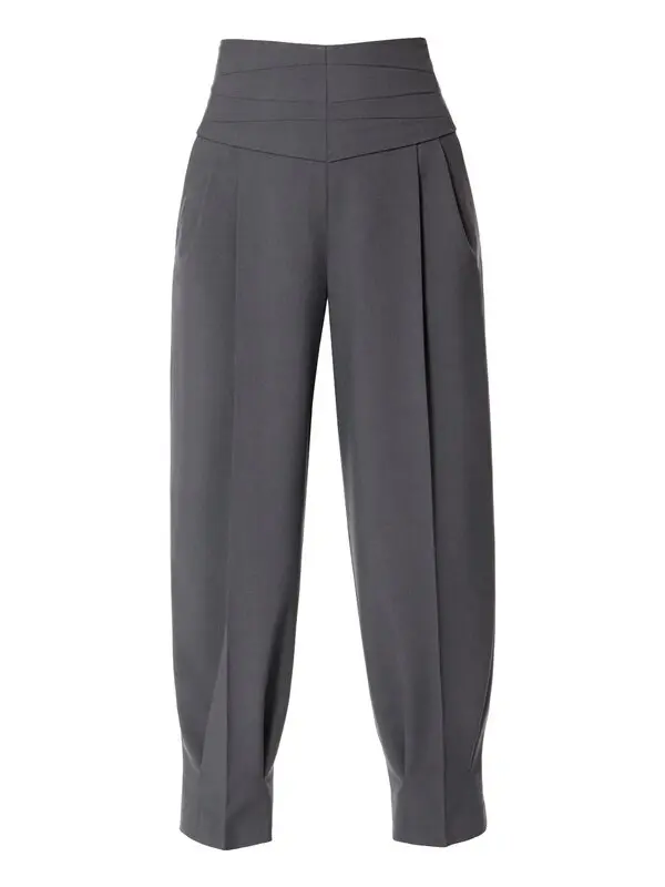 AGGI BY HALEWSKI Bianca Castlerock Cropped Trousers - Grey