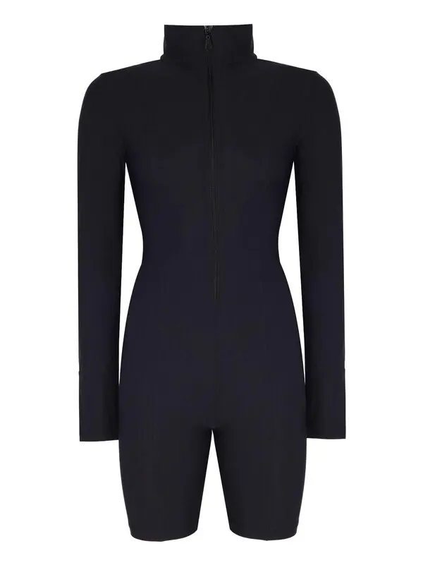 NO'DESIGN Zip-up Short Jumpsuit - Blue