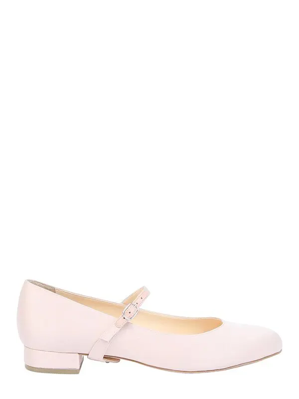 ALTERRE Neutrals Recycled Rose Satin Ballet Flat With Twiggy Strap - Pink