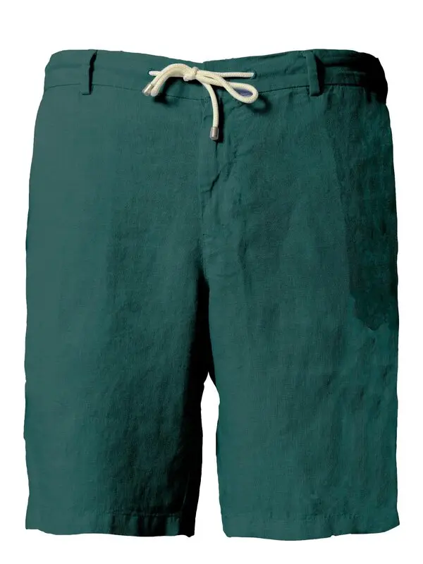 Jacques Zolty Valmont Linen Bermuda Shorts - Green