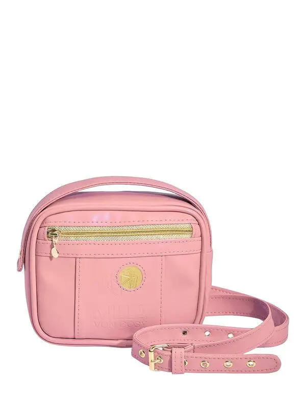 MILLA VON COSY Crossbody Bag With Adjustable Strap - Gold/pink