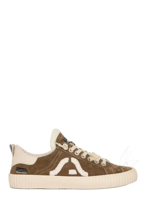 SPRINGA | UNIQUE VULCANIZED SNEAKERS ITALIAN HANDMADE Wavy Suede Sneakers - Brown