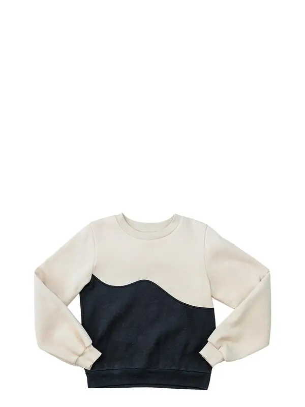 CIRCULAR PATH Neutrals Wave Sweatshirt - Black