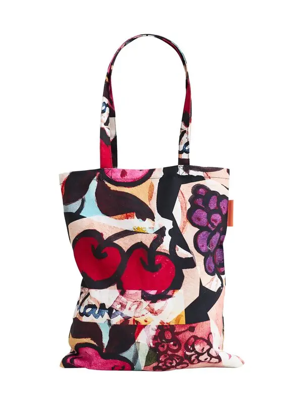 LOST PATTERN Lost Cherries Cotton Tote Bag - Red