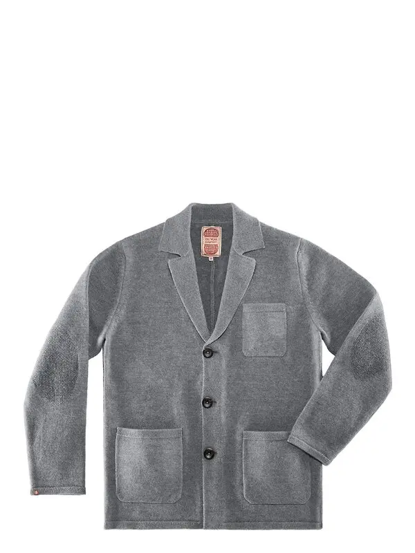 &SONS TRADING CO Denton Merino Wool Blazer Marl - Grey