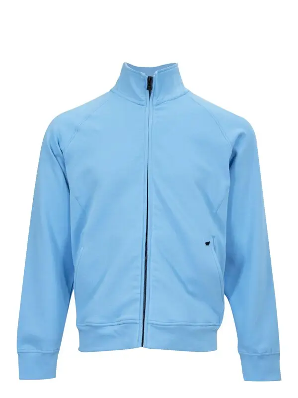 LORDS OF HARLECH Neville Embossed Full-zip Jacket - Blue