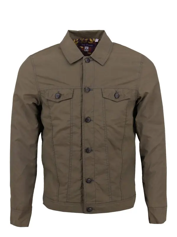 LORDS OF HARLECH James Olive Trucker Jacket - Green