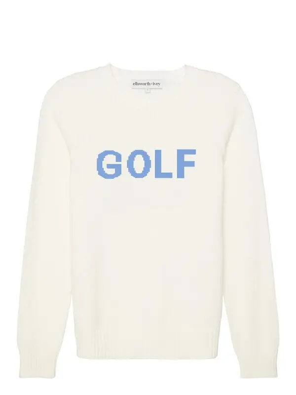 ELLSWORTH + IVEY Classic Golf Crewneck - White