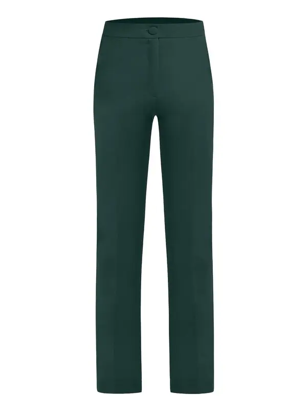 TIA DORRAINE Tailored Straight-leg Trousers - Green