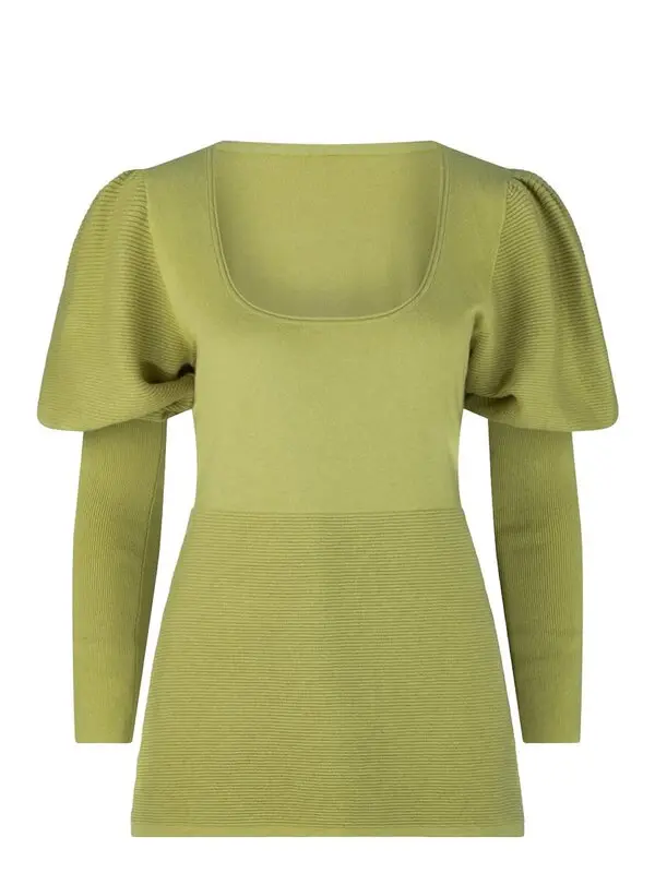 DREF Capri Bci Cotton Cashmere Top - Green