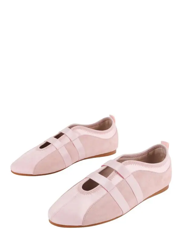 Intentionally Blank Sporty Suede Slip-on Ballet Sneaker - Pink