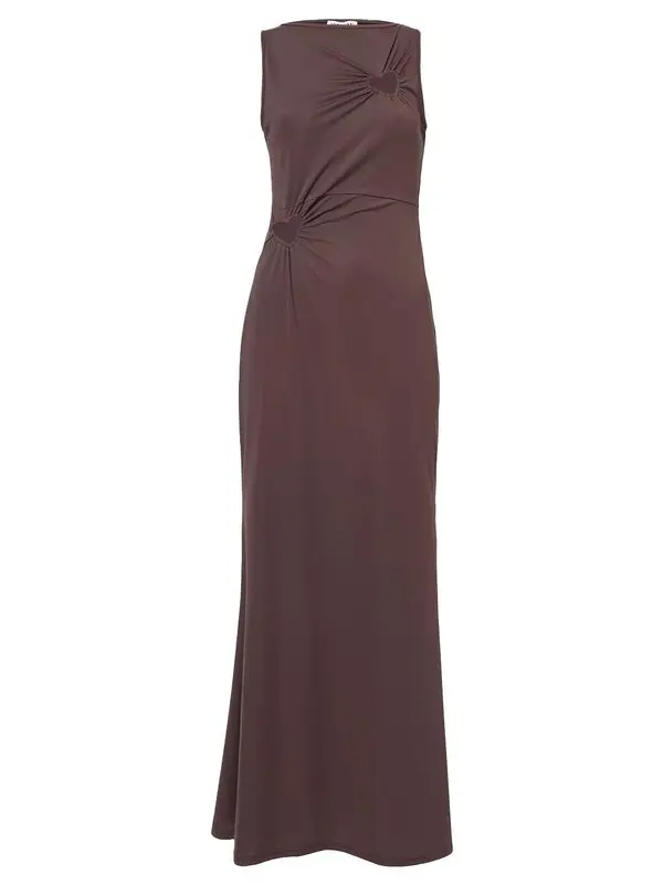 AMY LYNN Harlie Heart Cut-out Maxi Dress - Brown
