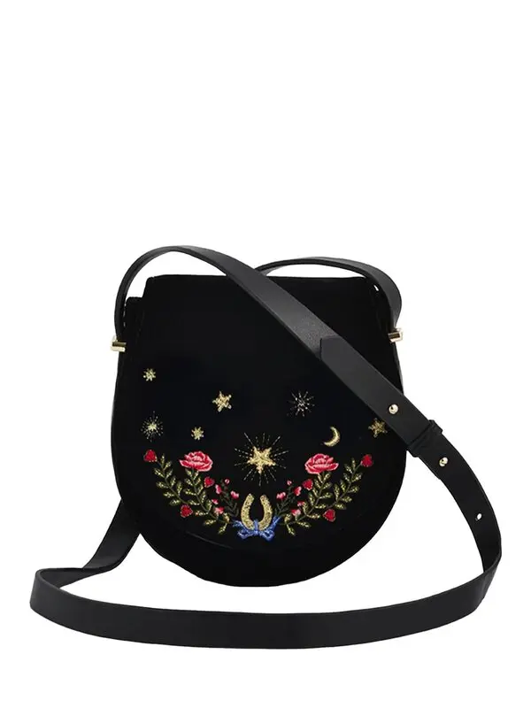 FABLE ENGLAND Kate Celestial Saddle Bag - Black