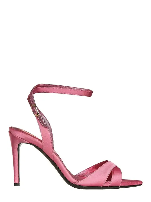 GINISSIMA Thea Satin Stiletto Sandals - Pink