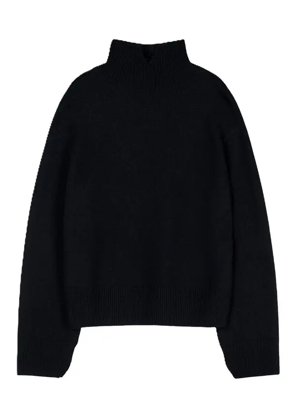 ELUNE MODE High Neck Knit Top - Black