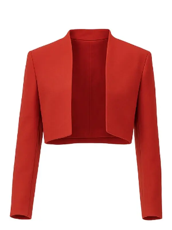 SMART AND JOY Short Bolero Jacket - Red