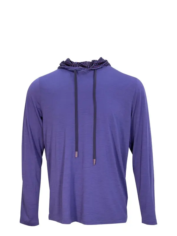 LORDS OF HARLECH Hugo Hoodie In Skipper - Purple/blue