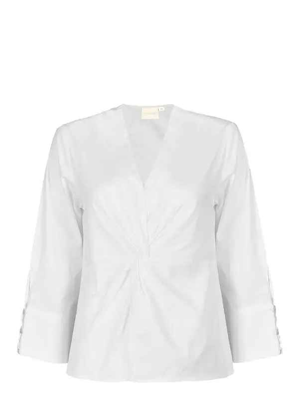 REISTOR Front Twist Cotton Top - White