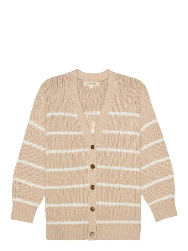 ELLSWORTH + IVEY Neutrals Elizabeth Knit Cardigan - White