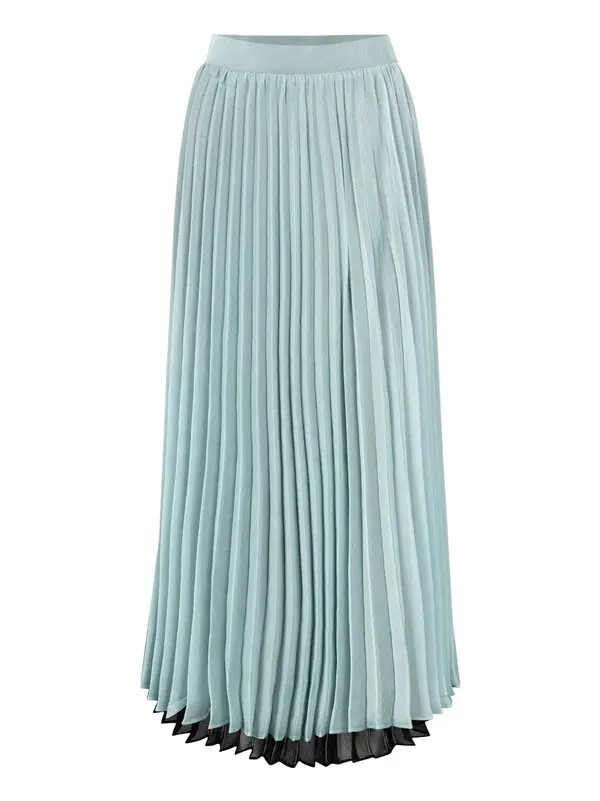 PCFG Double Layered Tulle Pleated Skirt - Green