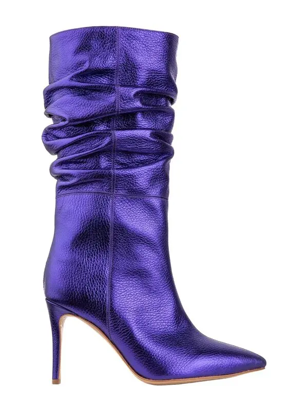 GINISSIMA Leather Eva Boots - Purple