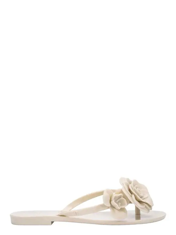 Melissa Harmonic Petals Flip Flops - Beige
