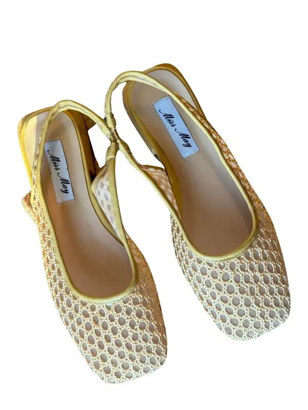 MISS MAY THE BRAND Rete Mesh Flats - Yellow