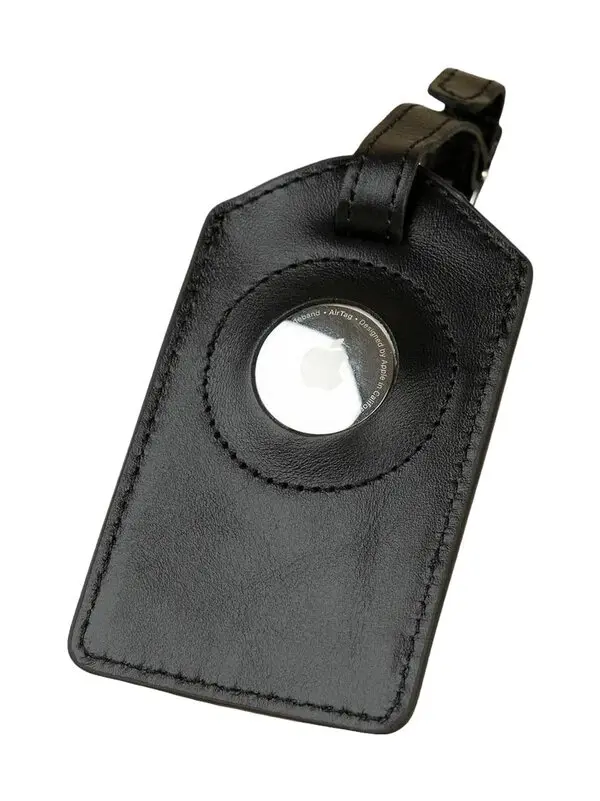 LEATHERE Leather Airtag Luggage Tag - Black