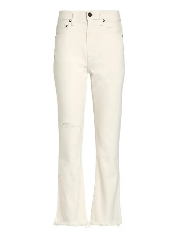 NOEND Farrah Mid-rise Kick Flare Jeans - White