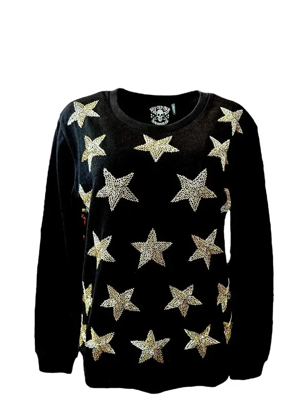 ANY OLD IRON Goldie Star Sweatshirt - Black