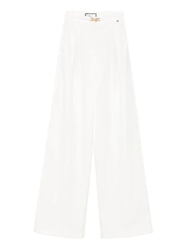 NISSA High-rise Straight Leg Trousers - White