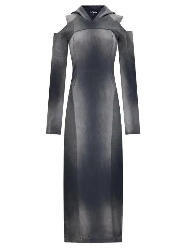 ARDEA Hooded Stealth Dress - Grey