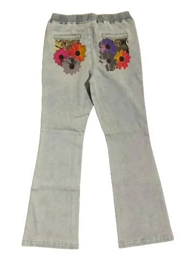 CIRCULAR PATH X Love Tara Calista Terry Pull On Jean - Blue