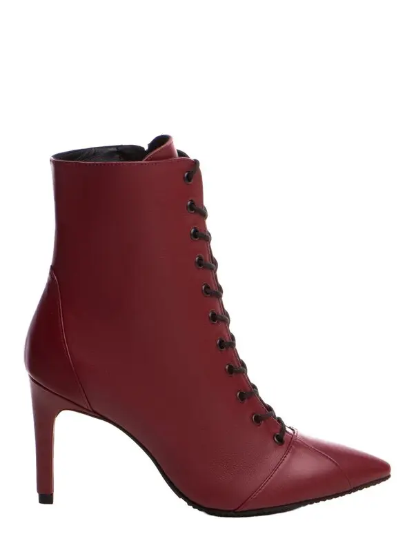 THE 5TH ELEMENT Daria Slim Ankle Boots - Red