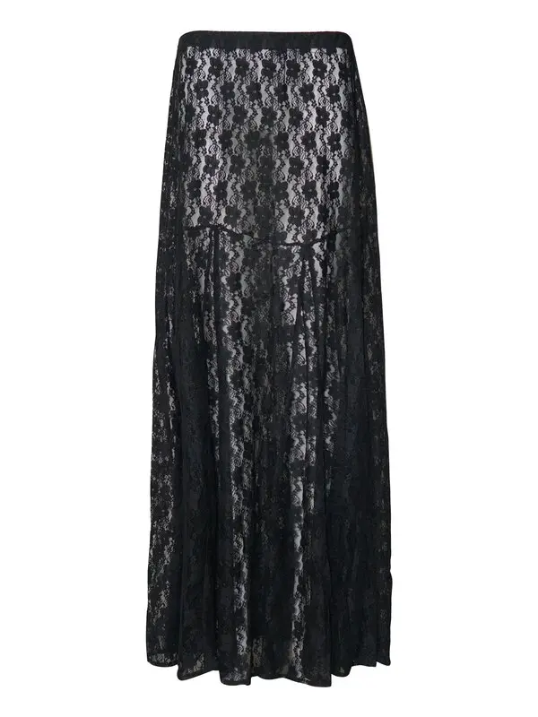 AMY LYNN Jolie Lace Maxi Skirt - Black