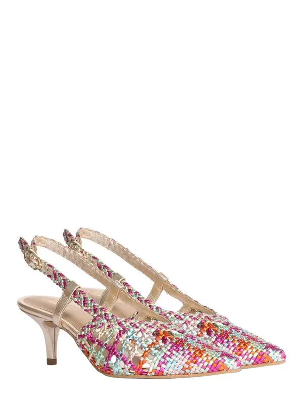 SAINT G Abril Woven Heel Sandals - Black
