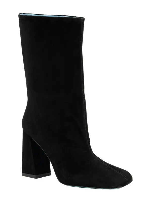 VALENTINA RANGONI Zaria Tall Boots In Cashmere Suede - Black