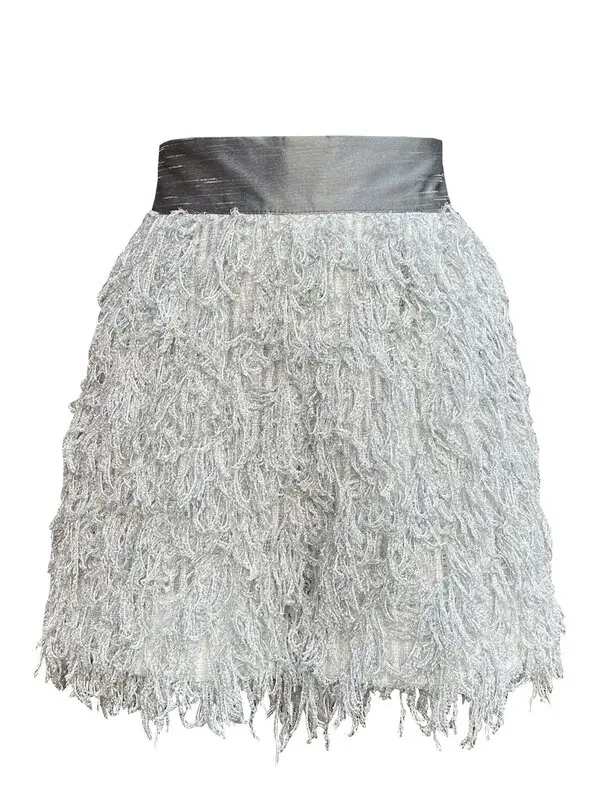 GEEGEE COLLECTION Destella Fringe Short - Silver