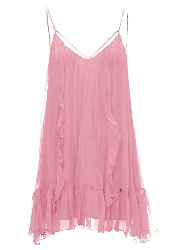NISSA Silk Mini Dress - Pink