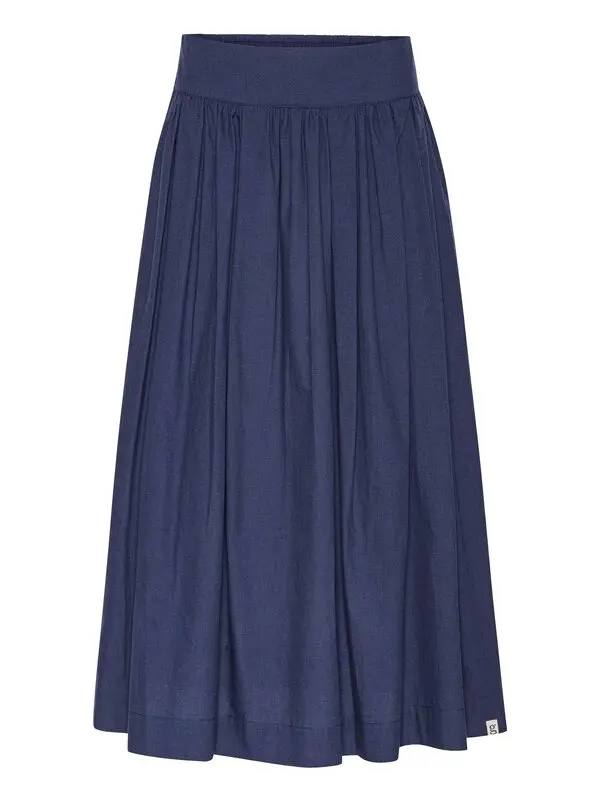 GROBUND Mette Maxi Skirt - Blue
