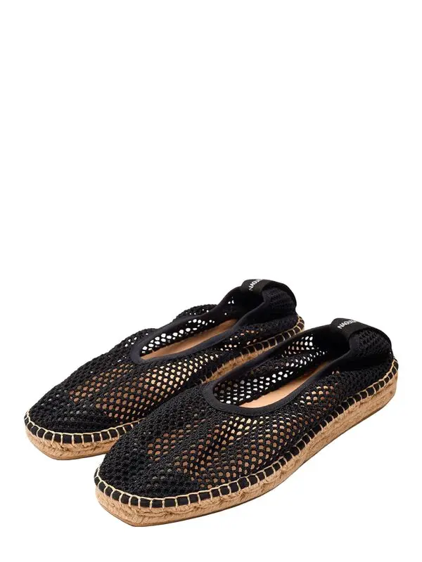 NAGUISA Allium Woven Espadrilles - Black