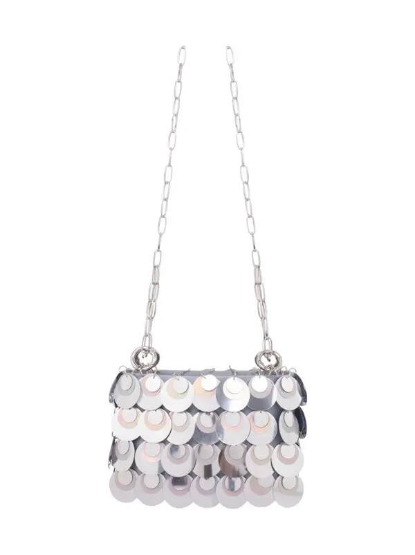 D’LUEUR ATELIER Sequin Bag With Chain Strap - Grey