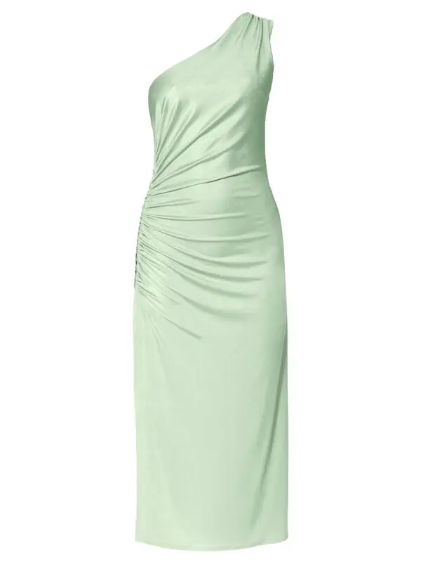 AGGI BY HALEWSKI Asymmetric Midi Dress - Green