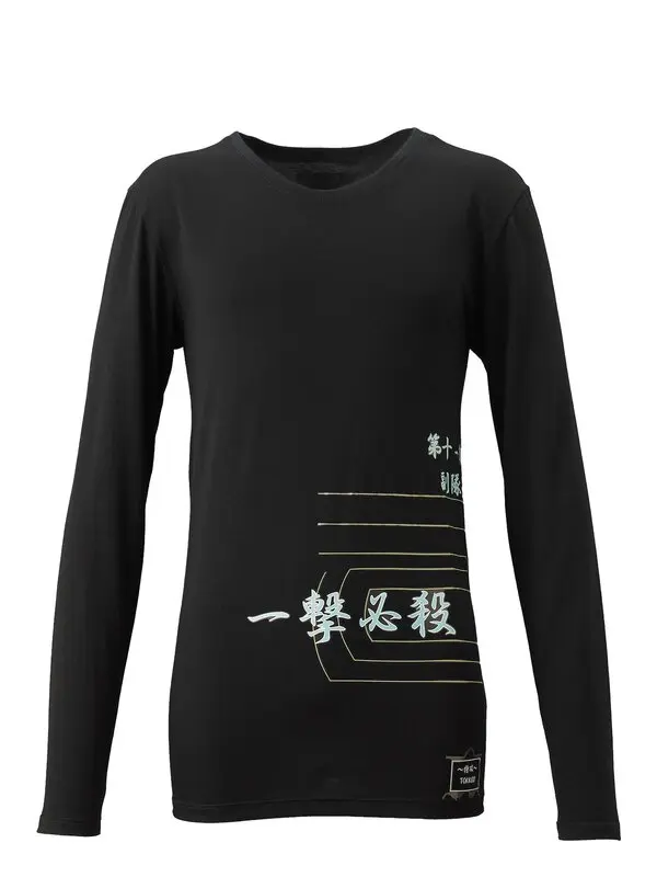 TOKKOU Printed Long-sleeve T-shirt - Black