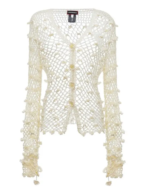 ANDREEVA Crochet Shirt - White
