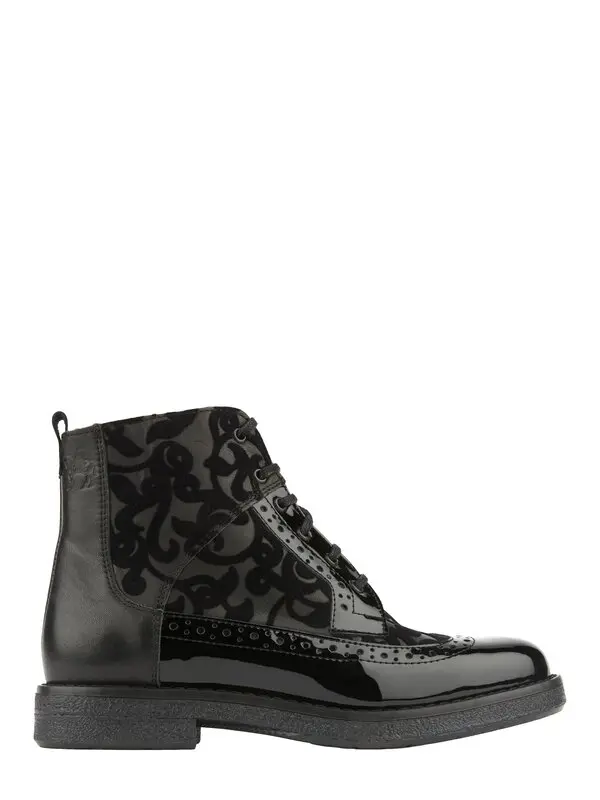 EMBASSY LONDON USA Hatter Floral Ankle Boots - Black