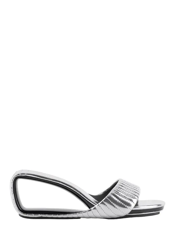 United Nude Mobius Mid Puffier Slip-on Sandal - Silver