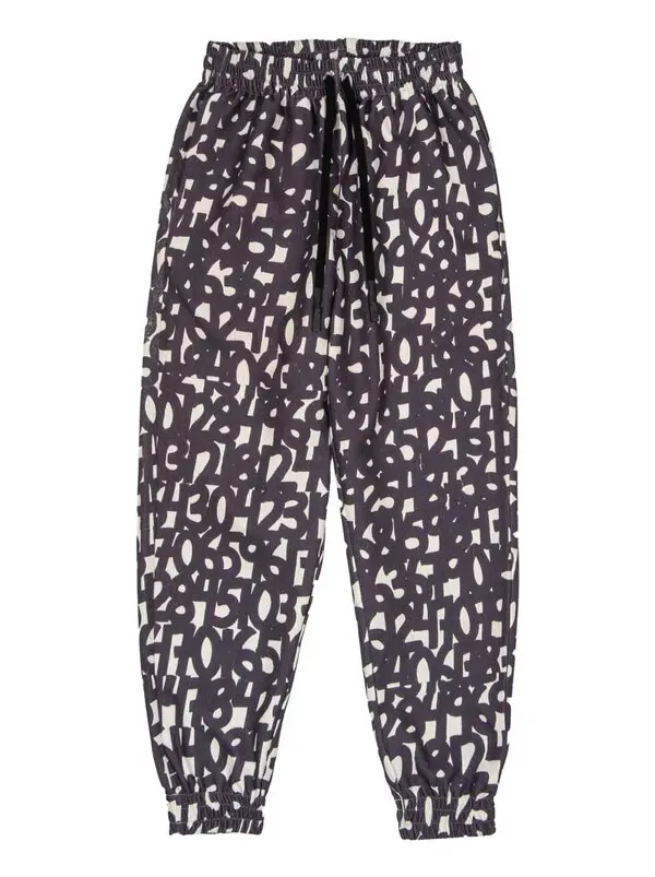 MYSIMPLICATED Numbers Print Recycled Trousers - Brown