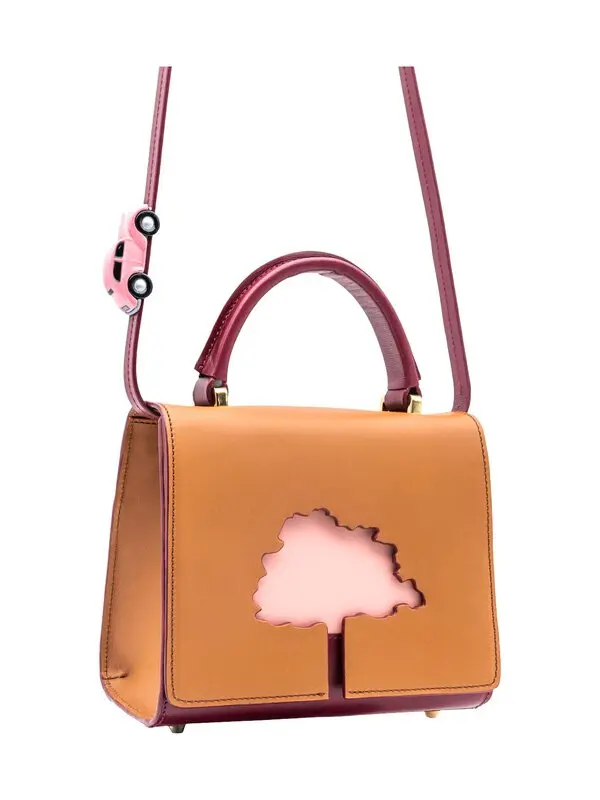 ABSURDE Small Leather Shoulder Bag - Brown