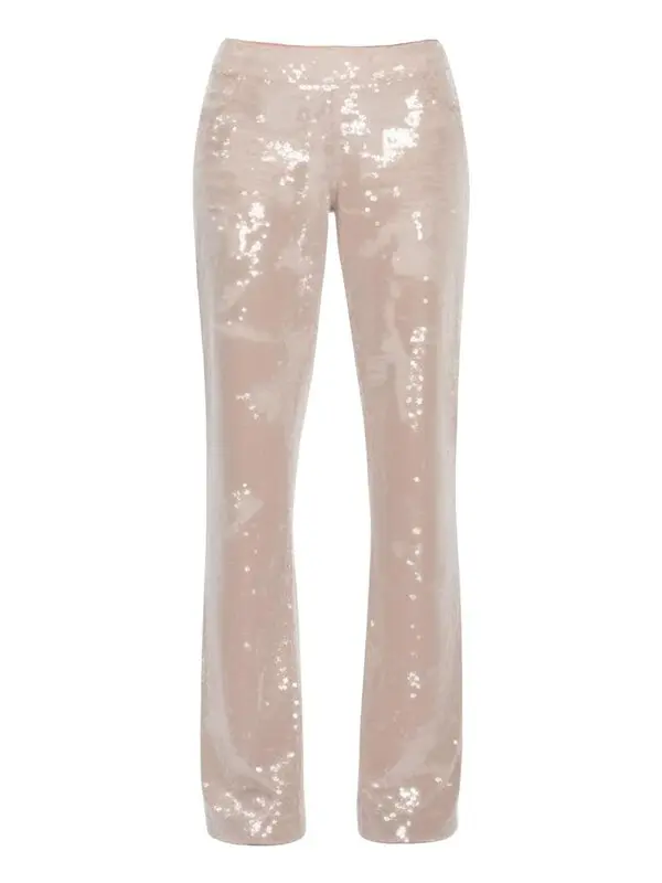 OW Sequin Embellished Trousers - Red